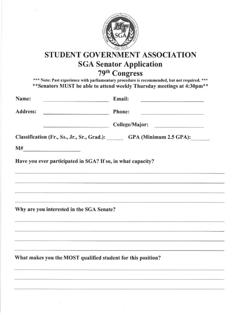 Senate Application | PDF