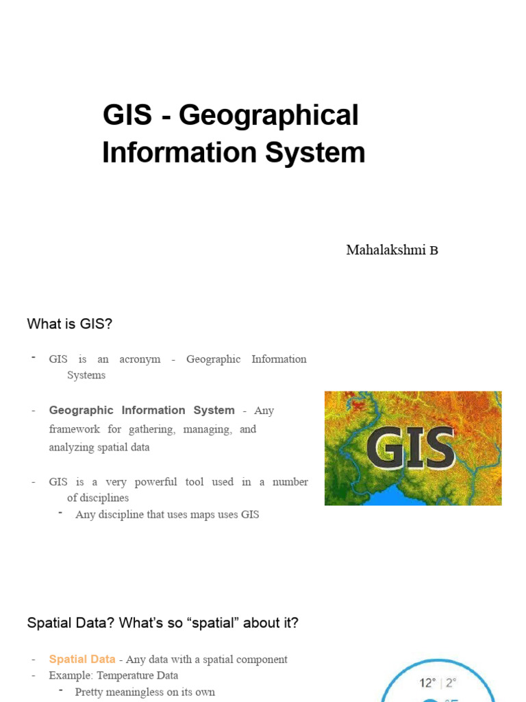 GIS Presentation | PDF | Geographic Information System | Spatial Analysis