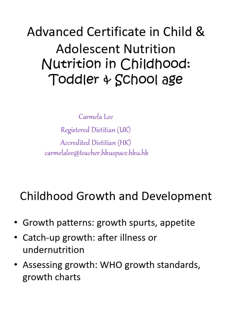 Child & Adolescent Nutrition Guide | PDF | Vitamin | Determinants Of Health