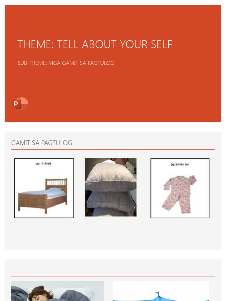 Mga Gamit Sa Pagtulog | PDF | Career & Growth | Games & Activities