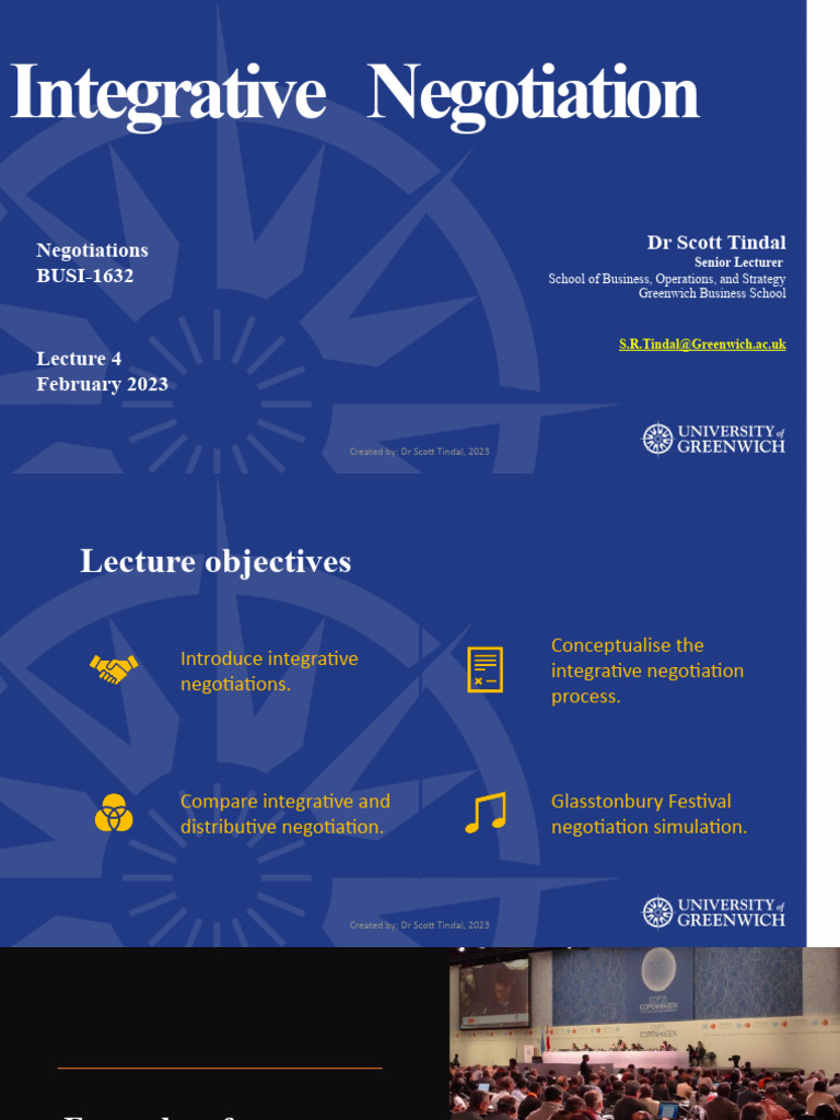 4 Lecture Integrative Negotiation | PDF | Negotiation | Bargaining