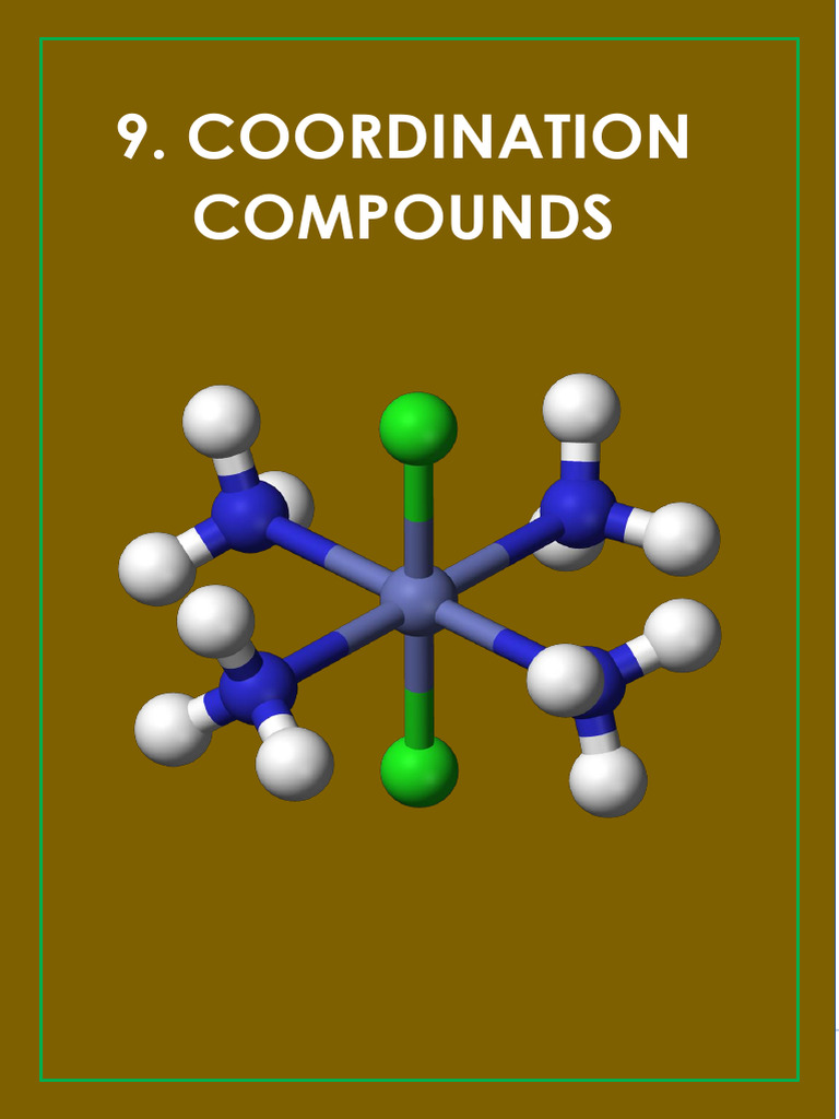 9.coordination Compounds | Download Free PDF | Coordination Complex | Ligand