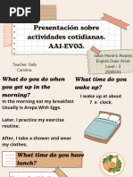 Presentación Rutina Diaria. AA1-EV03. | PDF