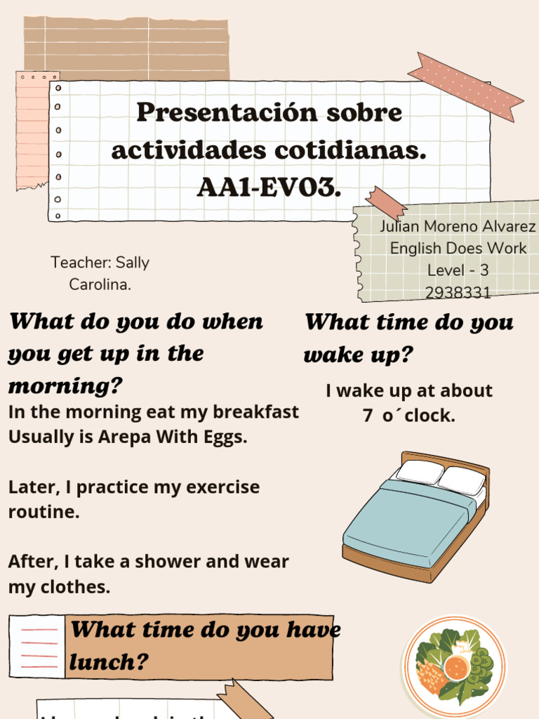 Daily Routine Presentation AA1-EV03 | PDF