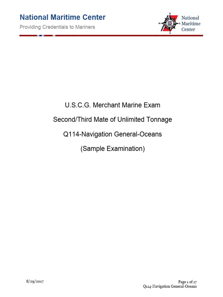Maritime Exam Prep Guide | PDF | Compass | Contour Line