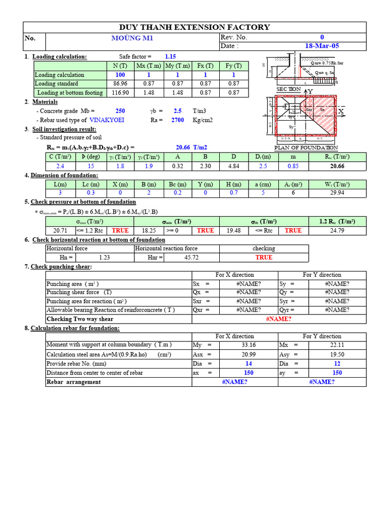 Tinh Toan Mong Don Dia Chat | PDF | Building Engineering | Materials