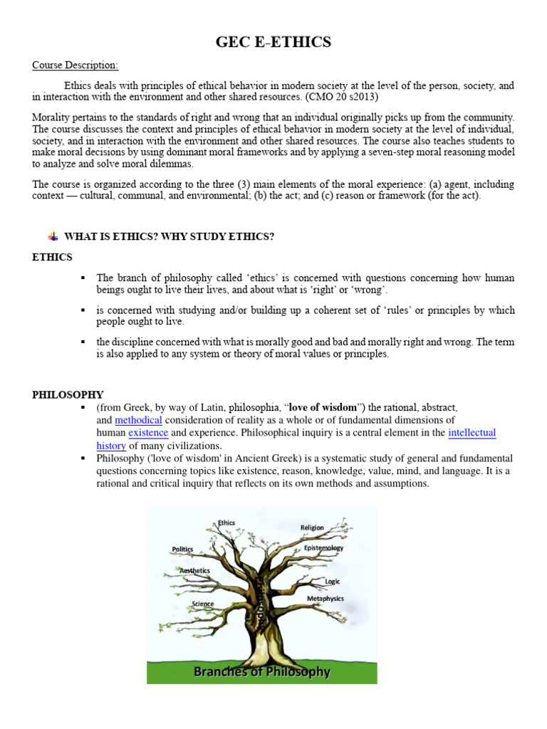 Gec Ethics | PDF | Morality | Reason