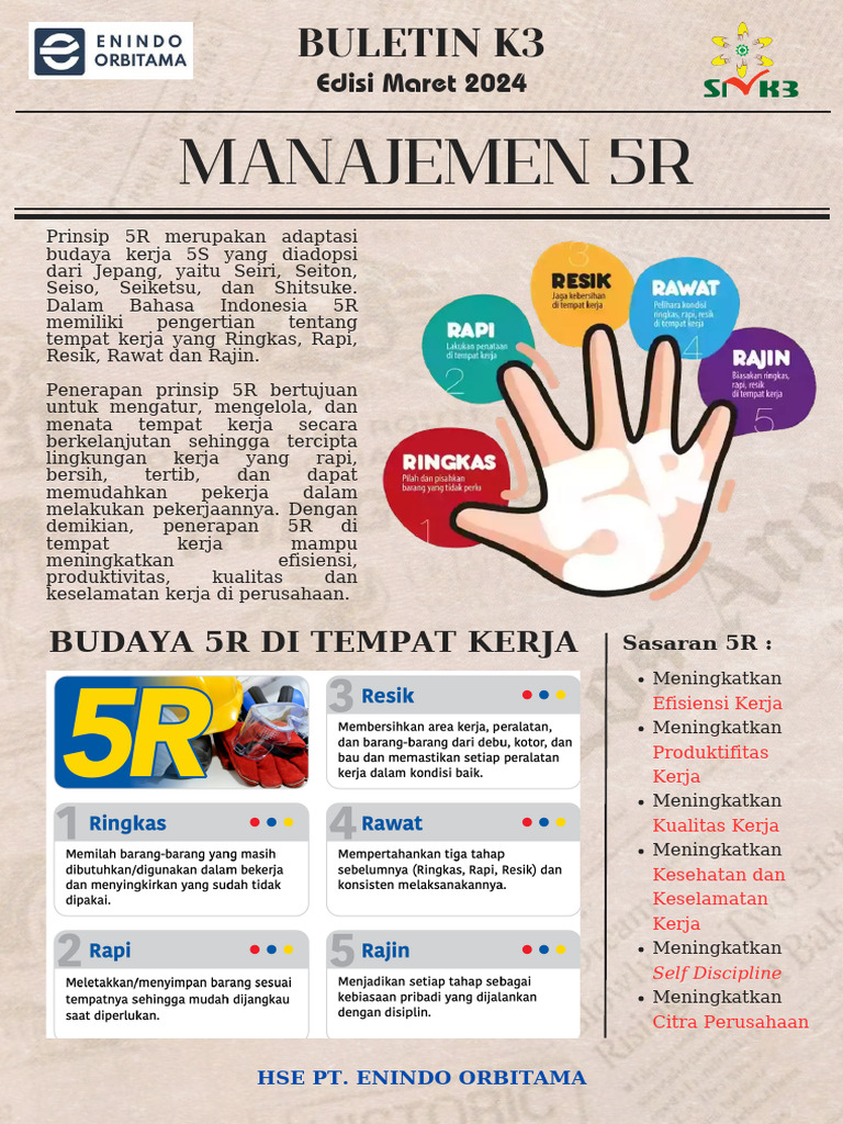 Buletin K3 - 5R - 20240329 - 112126 - 0000 | PDF | Pengembangan Diri