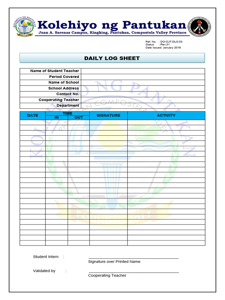 Do Ojt Forms Revised2022 1 Pdf Teachers Internship