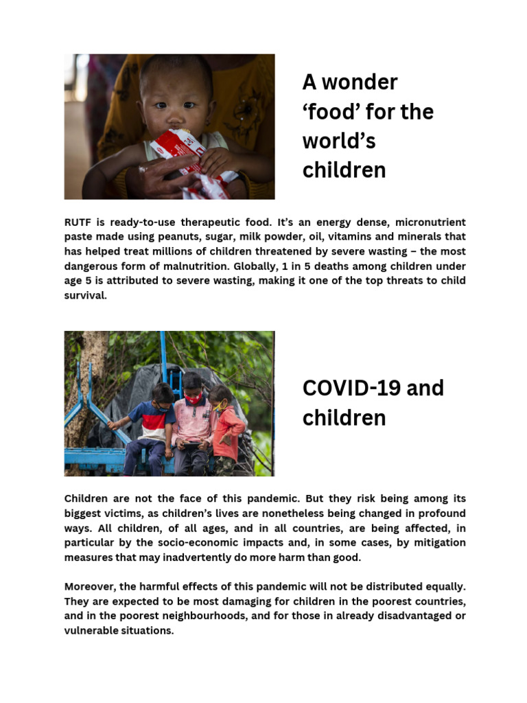 A Wonder Food' For The World's Children | PDF | Social Science | Wellness