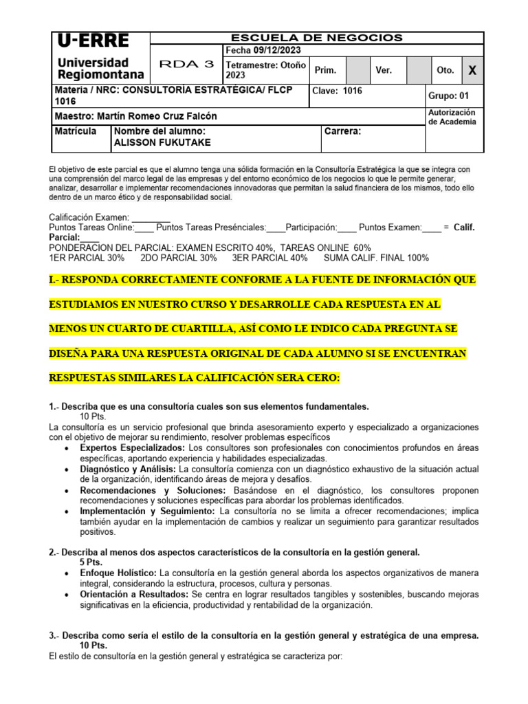 3erp Cons. Estrat. Otono 2023 Opcion 2 1 | PDF | Business | Marketing