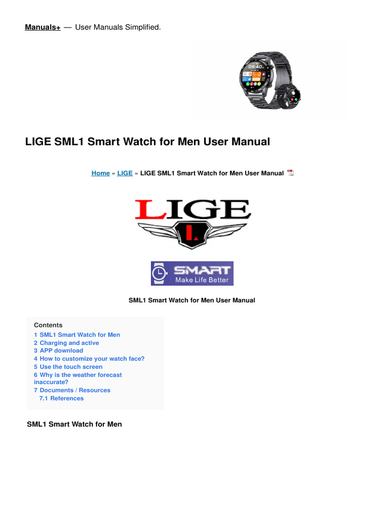 Men's Smartwatch Guide | PDF | Smartwatch | Bluetooth