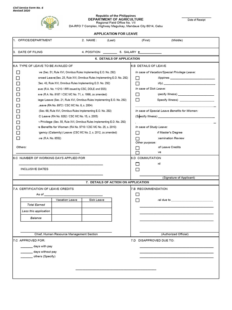 Leave Application Form Guidelines | PDF | Parental Leave | Sick Leave