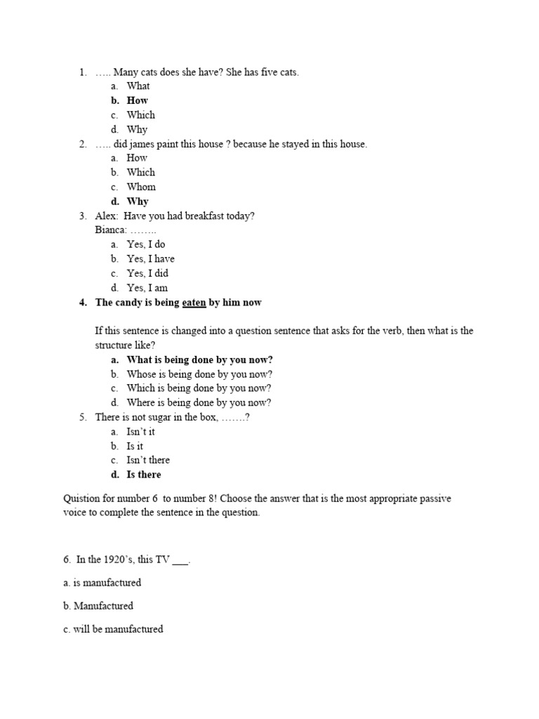 Final Exam Intermediate | PDF | Sentence (Linguistics) | Clause