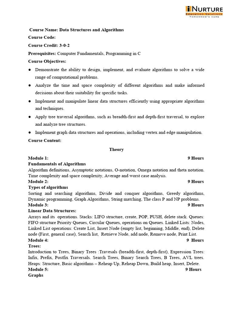 Data Structures and Algorithms | PDF | Algorithms | Algorithms And Data ... Data Structures and Algorithms | PDF | Algorithms | Algorithms And Data ...