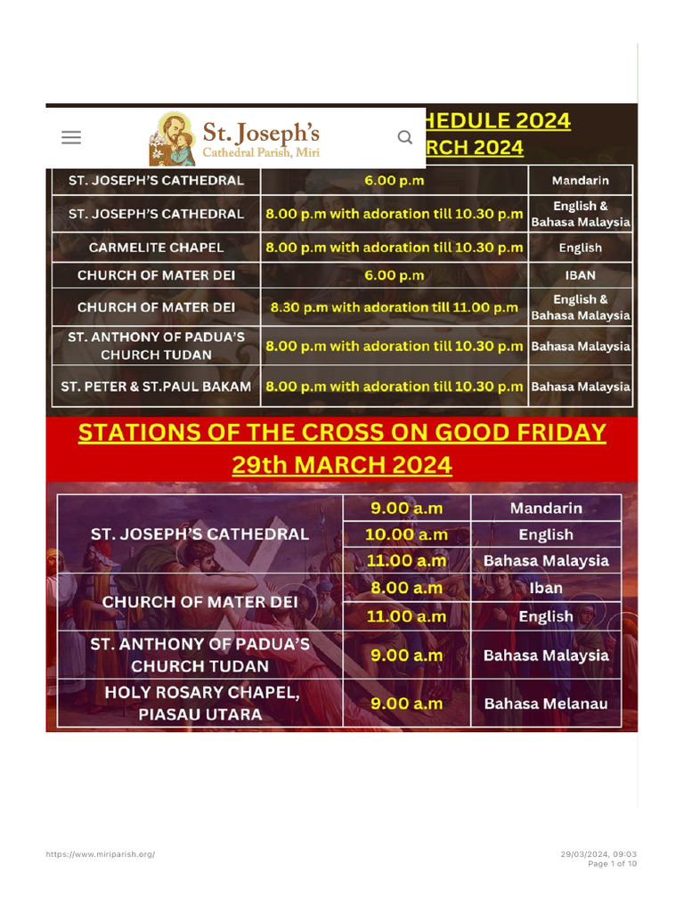ST Joseph's Cathedral Church - Diocese of Miri, Sarawak | PDF ...