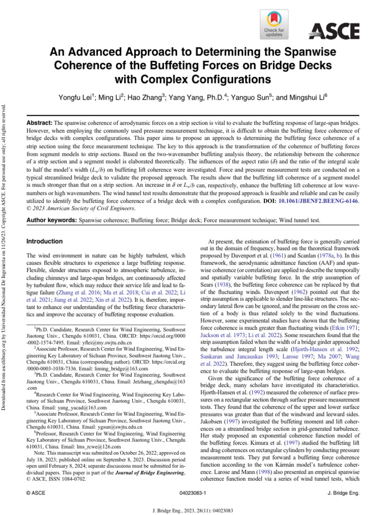 Lei Et Al 2023 An Advanced Approach To Determining The Spanwise ...