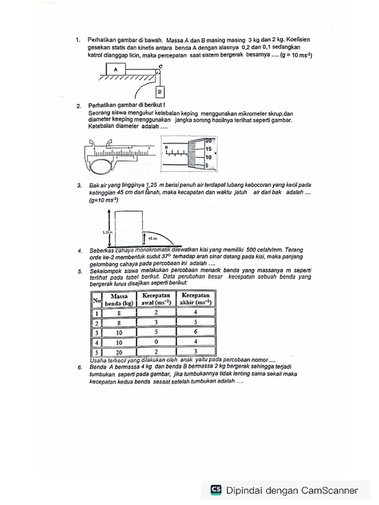 Latihan Soal Usek Fisika | PDF