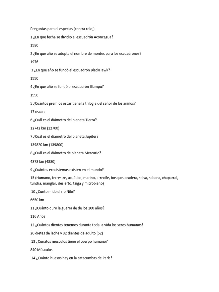 preguntas contratiempo | PDF