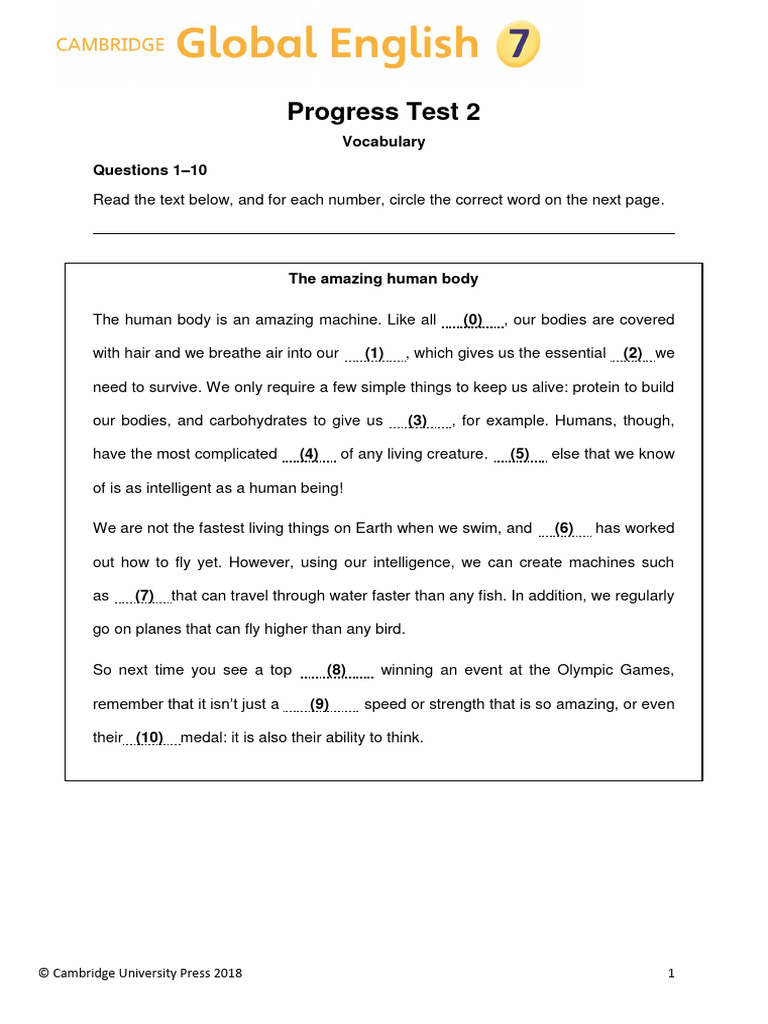 Progress Test 2 GE7 | PDF | Potato Chip