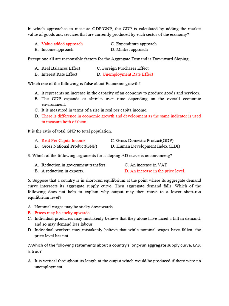 Economics Model Gr12 Pdf Cost Of Living Inflation