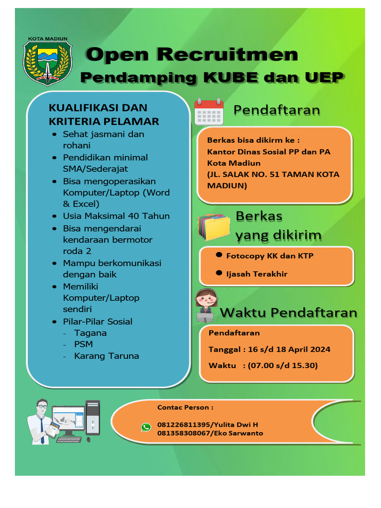 Pamflet Rekrutmen Pendamping KUBE 2024 | PDF