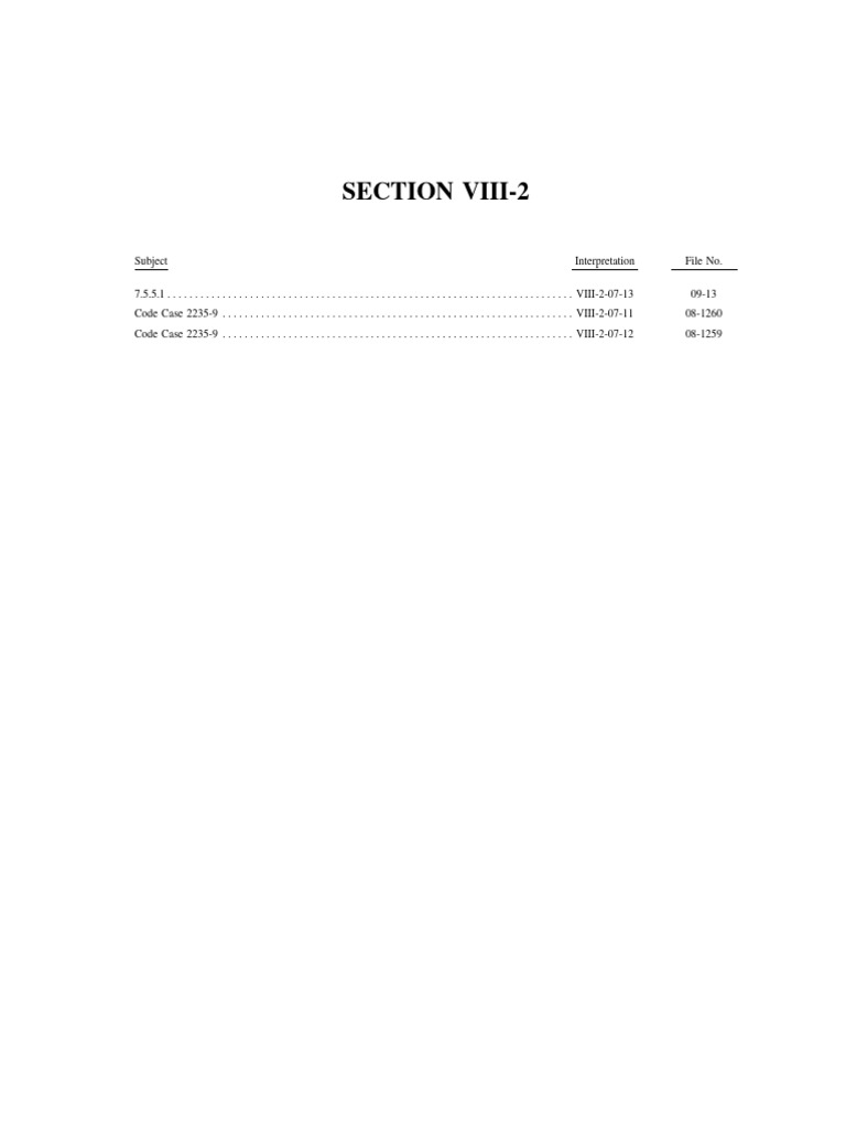 BPVC VIII 2 Interp - STND 60 - 2010 | PDF