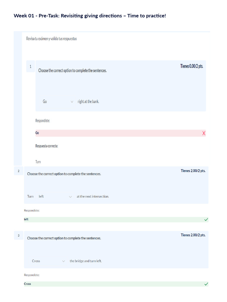 Week 01: Practice Giving Directions | PDF