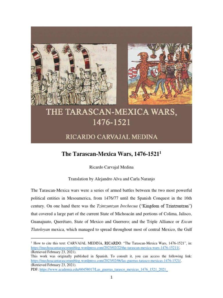The Tarascan Mexica Wars 1476 1521 2023 | PDF | Mesoamerica