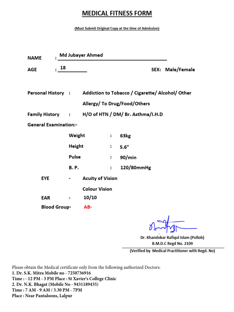 My Medical Blood Report | PDF