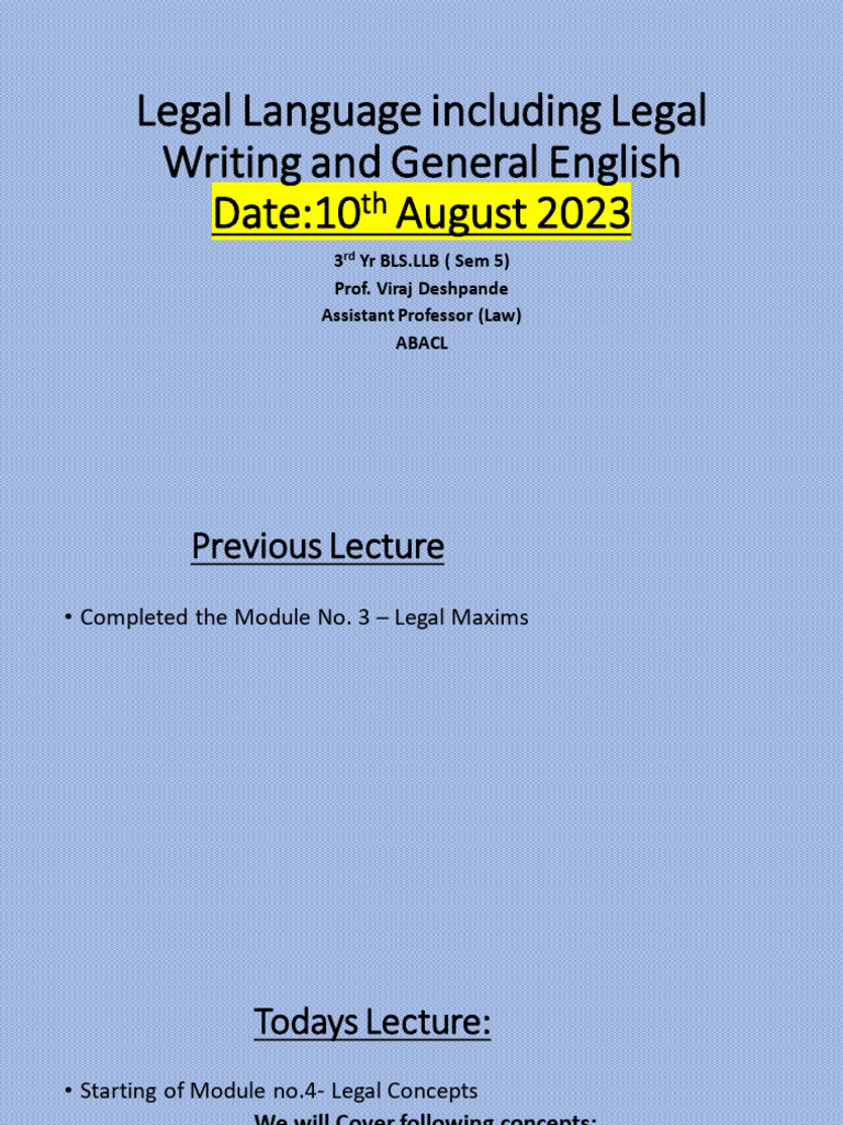 7th PPT Legal Lang | PDF | Legal Remedy | Rights