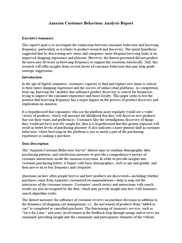 Sample Report Marketing Analytics | PDF | Consumer Behaviour | Customer ...