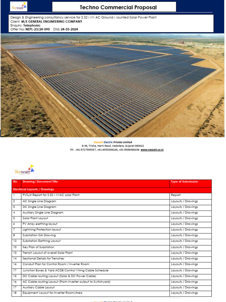 Solar Plant Design Proposal | PDF | Photovoltaics | Photovoltaic System