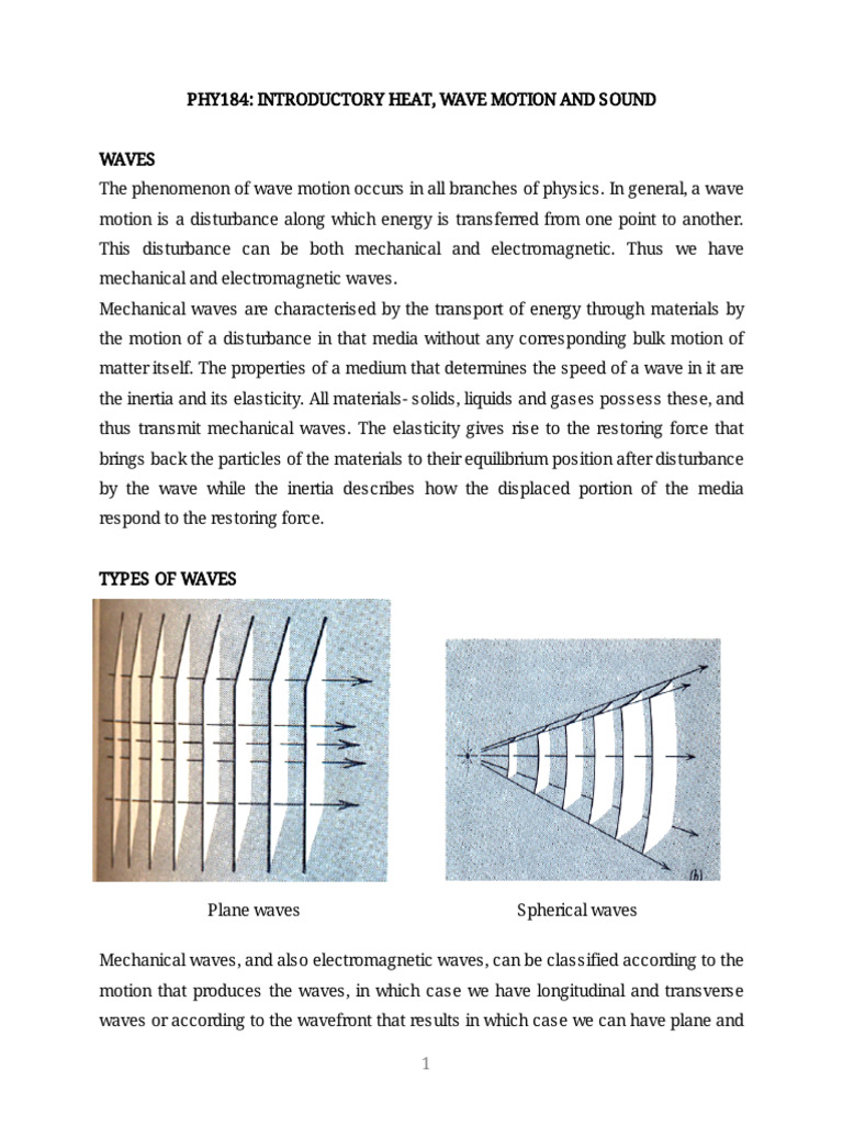 PHY113 Waves and Sound | PDF