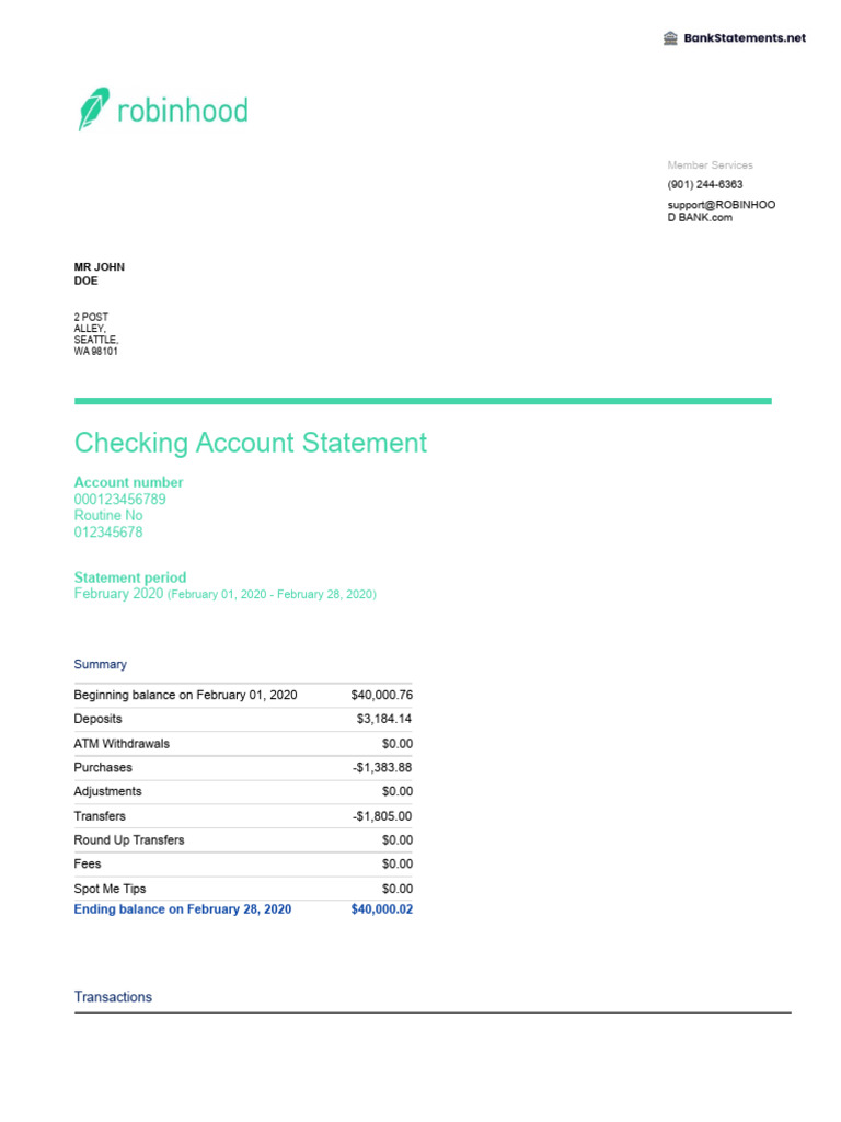 February 2020 Bank Statement | PDF | Business | Financial Technology