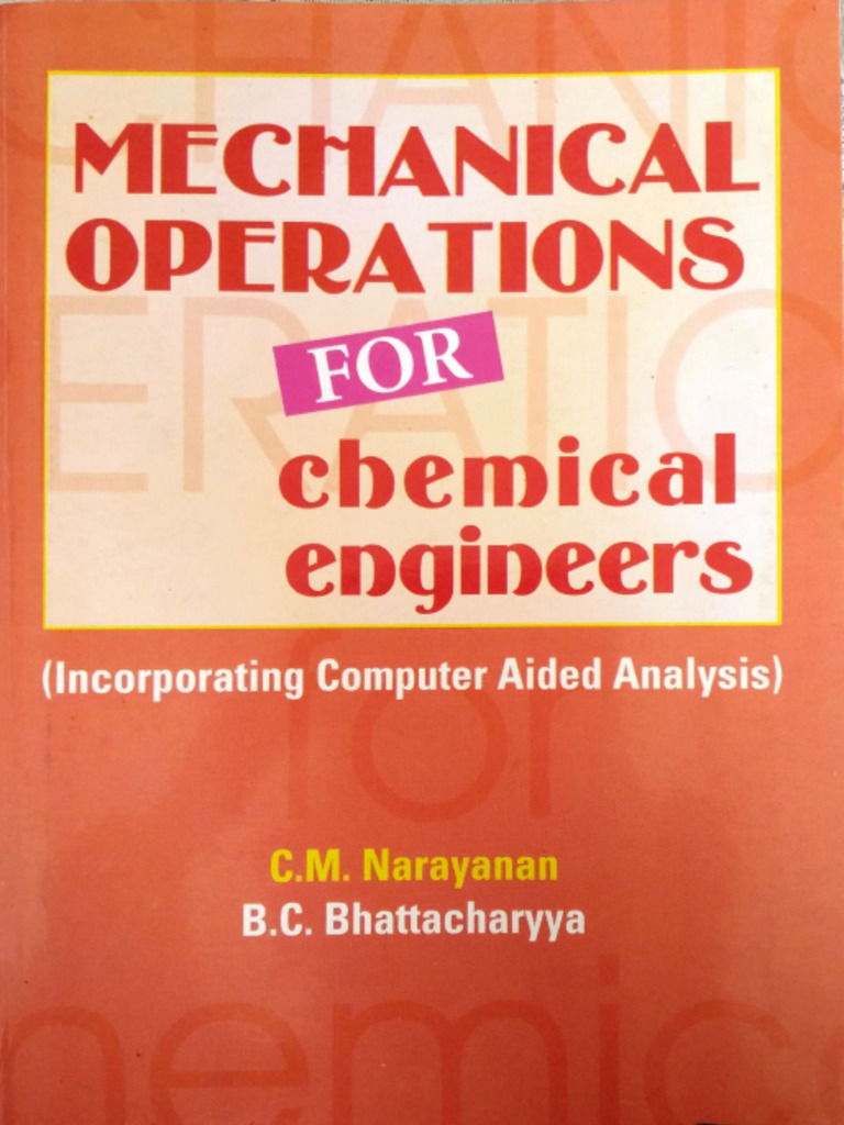 Mechanical Operations For ChemE Narayanan, Bhattacharya Part 1 | PDF