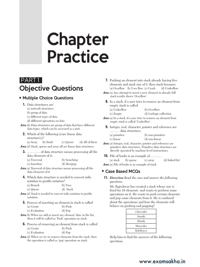 12 Cs Qb Ch 1 Pdf Queue Abstract Data Type Pointer Computer Programming
