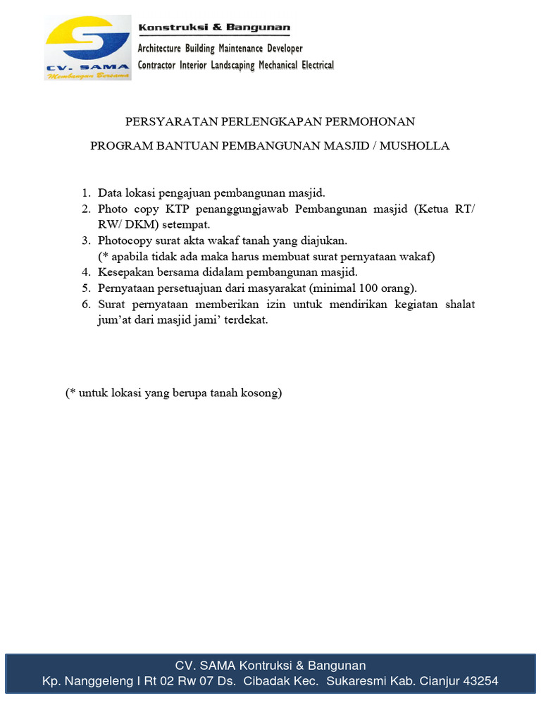Proposal Cv. Sama | PDF