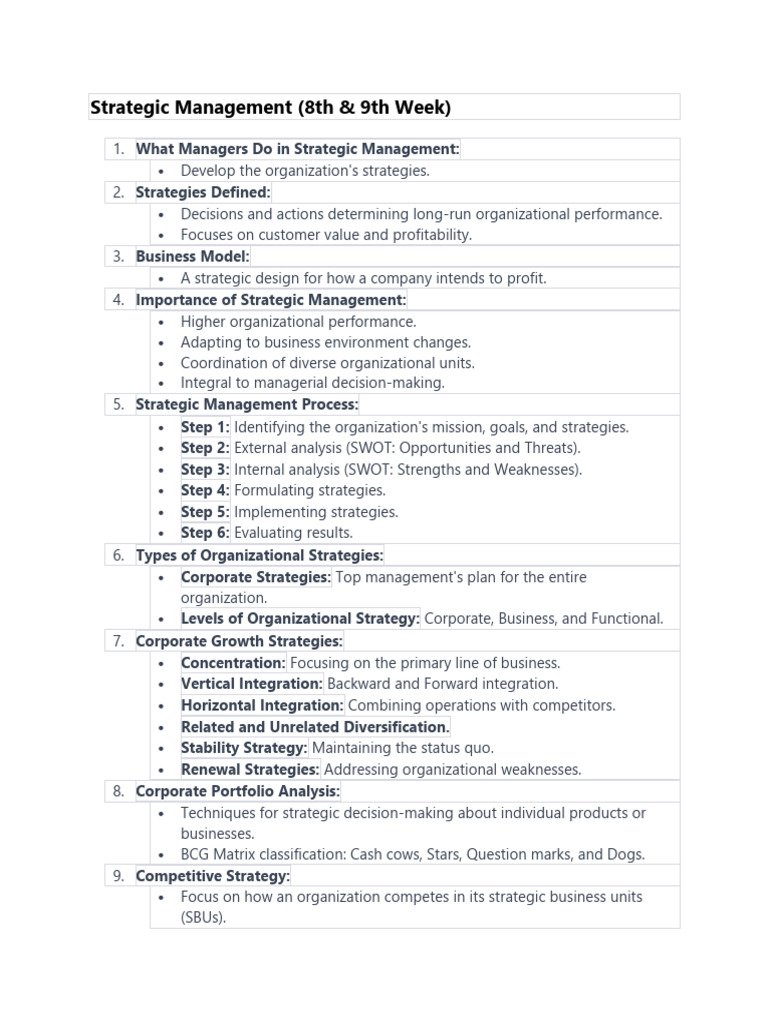 Strategic Management | PDF | Strategic Management | Leadership