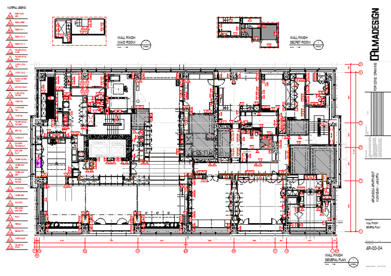 Ar00-04-Wall Finish Plan | PDF | Mosaic | Interior Design