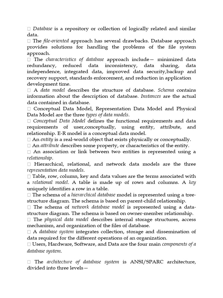 DB Essentials SB | PDF | Databases | Data Model