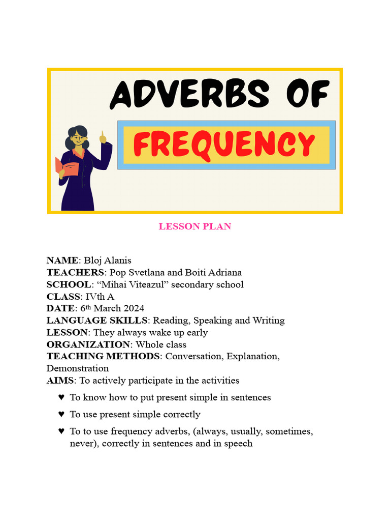 Lesson Plan - English BLOJ ALANIS | PDF | Behavior Modification | Cognition