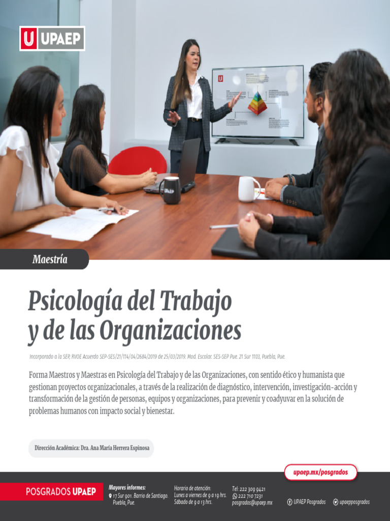 Plan de Estudios_psicologia Del Trabajo y de Las Org | PDF | Psicología industrial y ...
