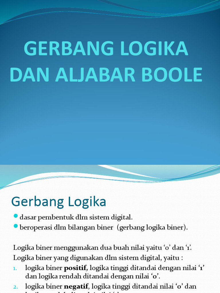 Gerbang Logika Dan Aljabar Boole | PDF