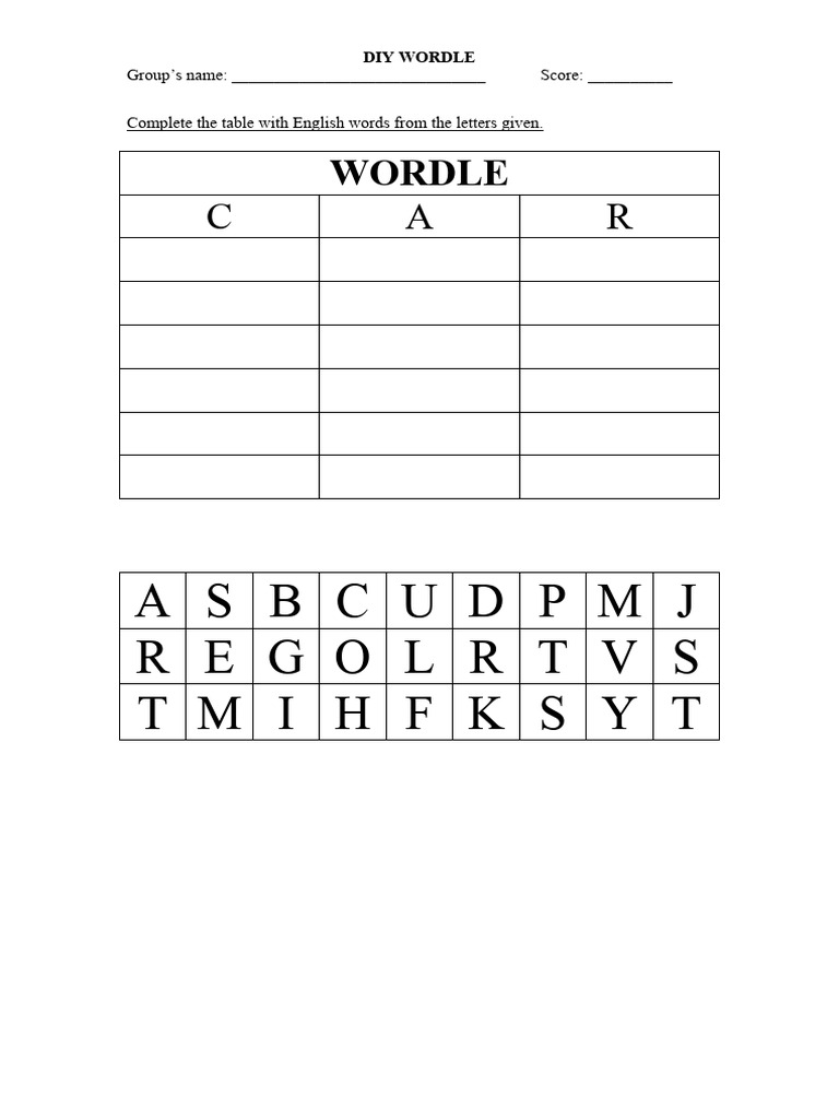 Diy Wordle | PDF