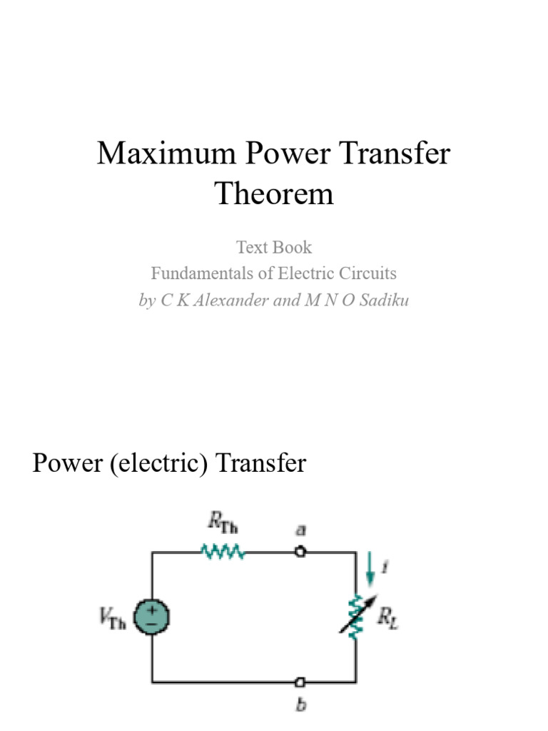 MPT Theorem | PDF | Electrical Engineering | Electricity