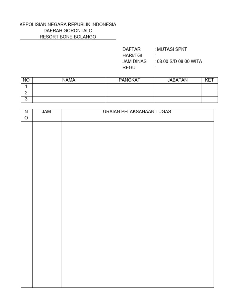 Buku Mutasi SPKT | PDF