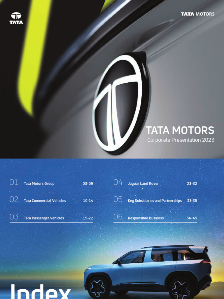 Tata Motors Corporate Presentation 2023 | PDF | Electric Vehicle ...