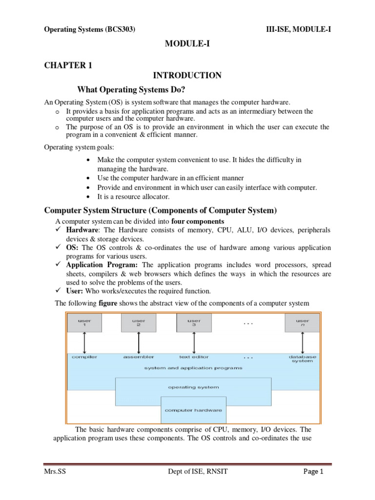 Module 1 Bcs 303 New Pdf Computer Data Storage Operating System