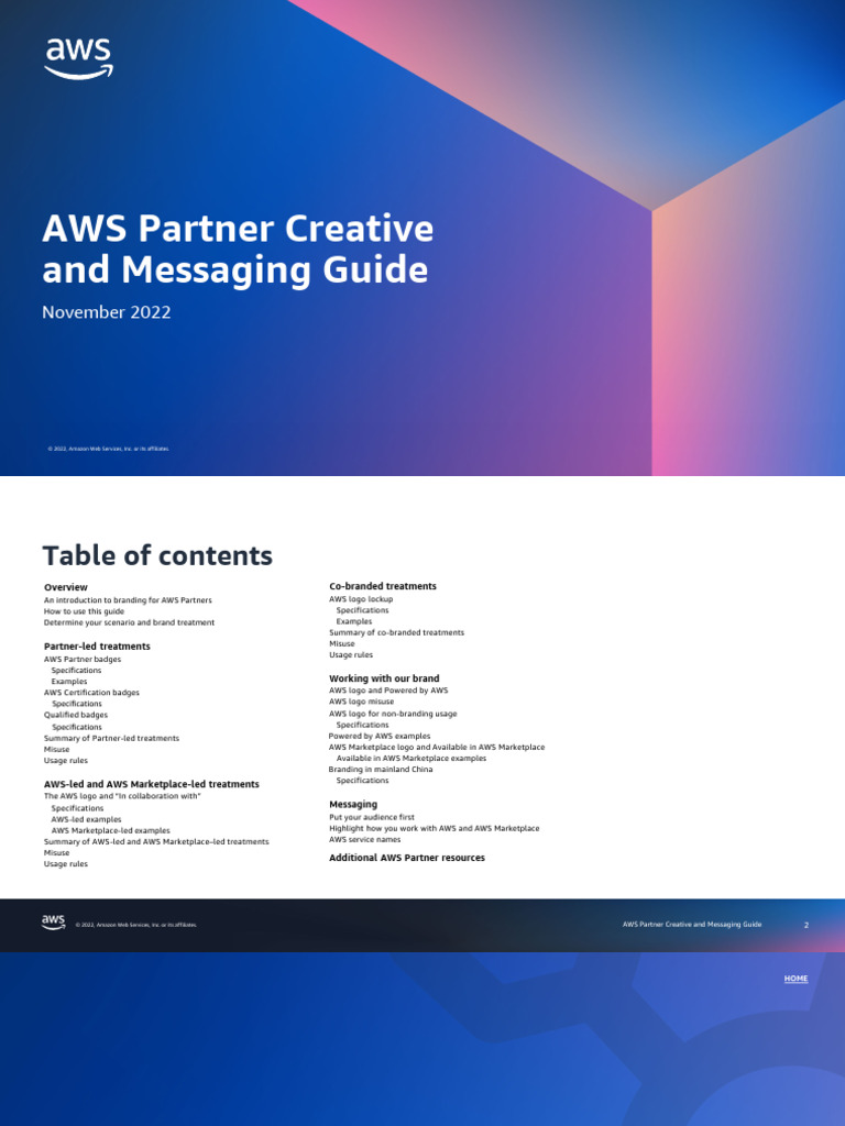 AWS Partner Creative and Messaging Guide 2022 | PDF | Amazon Web Services | Page Layout